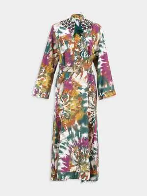 PAULA Vera Ocotillo Print Linen Maxi Dress