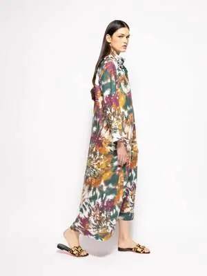 PAULA Vera Ocotillo Print Linen Maxi Dress