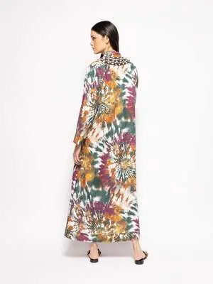 PAULA Vera Ocotillo Print Linen Maxi Dress