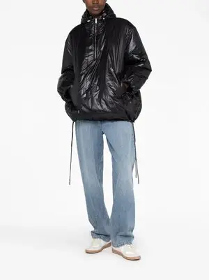 Saint Laurent Logo-embroidered Anorak - Black