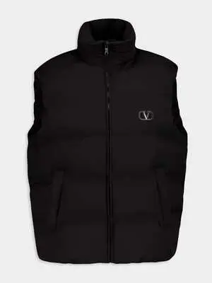 Valentino Garavani Vlogo Nylon Hooded Waistcoat