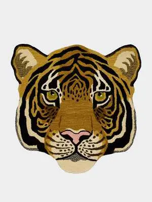 DOING GOODS Large Rajah Tiger Head Rug - Black