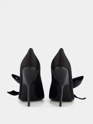 FERRAGAMO Erica Bow-detailed Satin Pumps