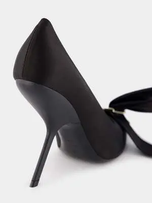 FERRAGAMO Erica Bow-detailed Satin Pumps