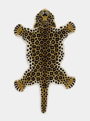 DOING GOODS Large Loony Leopard Rug - Black