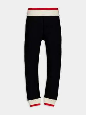 Alexander McQueen Striped Cotton Joggers - Black
