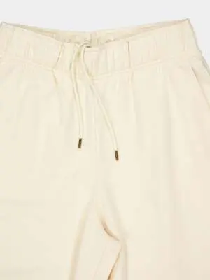 Moncler Cotton Fleece Wide-leg Track Pants - Cream