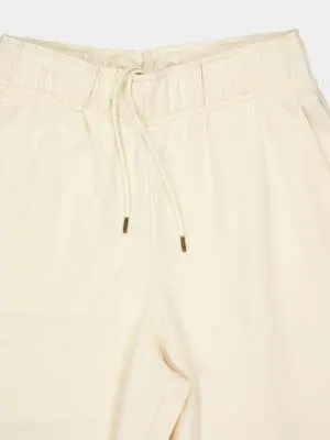 Moncler Cotton Fleece Wide-leg Track Pants - Cream