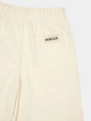Moncler Cotton Fleece Wide-leg Track Pants - Cream