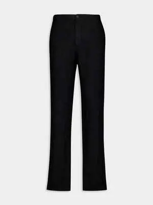 Boglioli Tailored Linen Trousers - Black