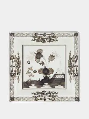 GINORI 1735 Oriente Italiano Large Albus Square Change Tray - Black