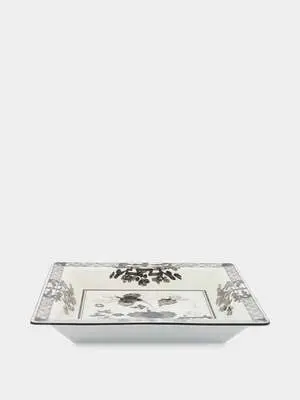 GINORI 1735 Oriente Italiano Large Albus Square Change Tray - Black