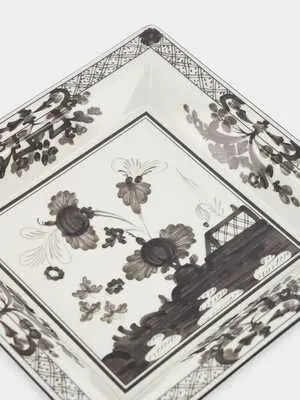 GINORI 1735 Oriente Italiano Large Albus Square Change Tray - Black