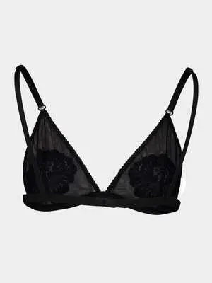 Dolce & Gabbana Tulle And Lace Triangle Bra