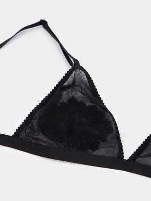 Dolce & Gabbana Tulle And Lace Triangle Bra