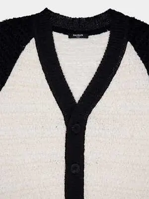Balmain Tweed Signature Cardigan