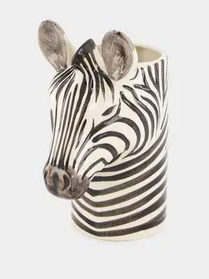 QUAIL CERAMICS Zebra Pencil Holder