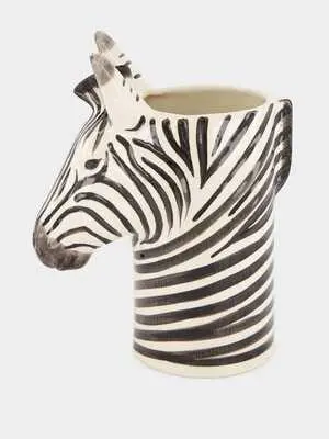 QUAIL CERAMICS Zebra Pencil Holder