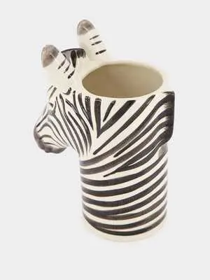 QUAIL CERAMICS Zebra Pencil Holder