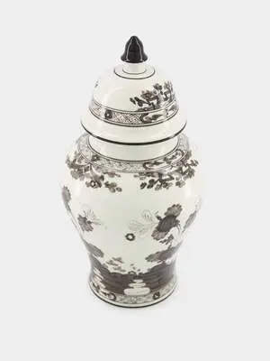 GINORI 1735 Oriente Italiano Albus Potiche Vase - Black