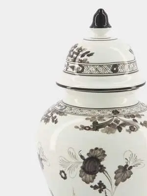 GINORI 1735 Oriente Italiano Albus Potiche Vase - Black