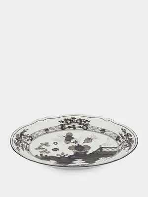 GINORI 1735 Oriente Italiano Albus Oval Platter - Black
