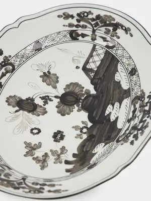 GINORI 1735 Oriente Italiano Albus Oval Platter - Black