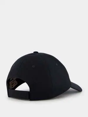 Marni Embroidered Logo Gabardine Cap - Black