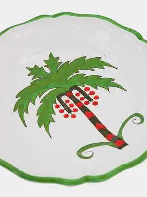 LES-OTTOMANS Sopho Tropical Dinner Plate - Black
