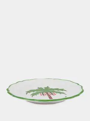LES-OTTOMANS Sopho Tropical Dinner Plate - Black