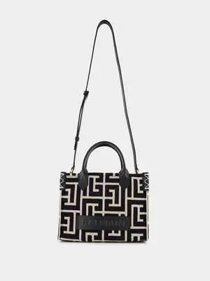 Balmain B-army Monogrammed Jacquard Tote Bag