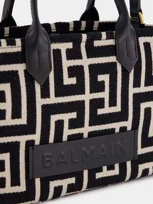 Balmain B-army Monogrammed Jacquard Tote Bag