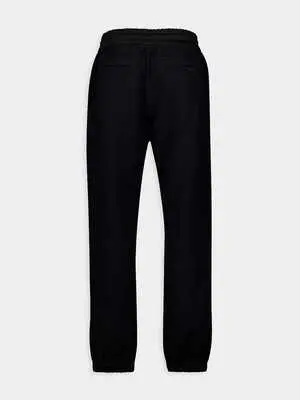 Saint Laurent Logo Embroidered Fleece Sweatpants - Black
