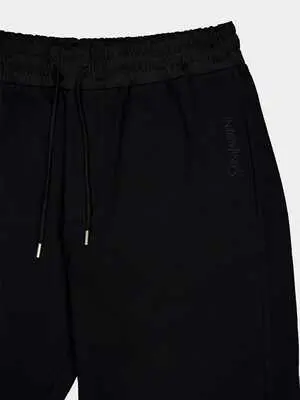 Saint Laurent Logo Embroidered Fleece Sweatpants - Black