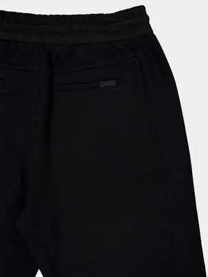 Saint Laurent Logo Embroidered Fleece Sweatpants - Black