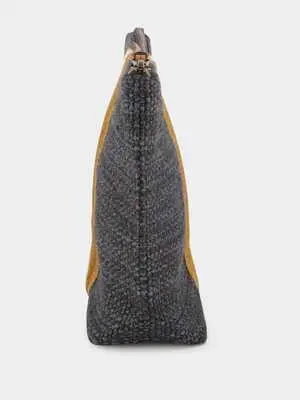 Libeco Striped Linen-wool Pouch - Black