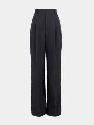 Zeus+dione Rebetiko Linen-blend Wide-leg Trousers