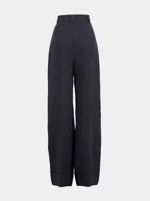 Zeus+dione Rebetiko Linen-blend Wide-leg Trousers