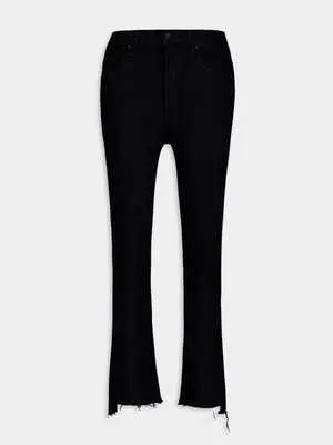 MOTHER The Insider Cropped Jeans - Black