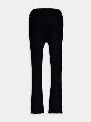 MOTHER The Insider Cropped Jeans - Black