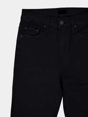 MOTHER The Insider Cropped Jeans - Black