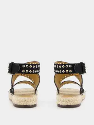 Isabel Marant Étoile Illya Studded Suede Sandals - Black