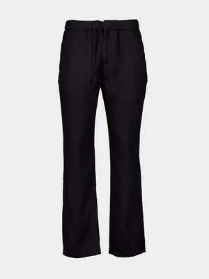Frescobol Carioca Oscar Linen Trousers - Black