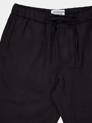 Frescobol Carioca Oscar Linen Trousers - Black