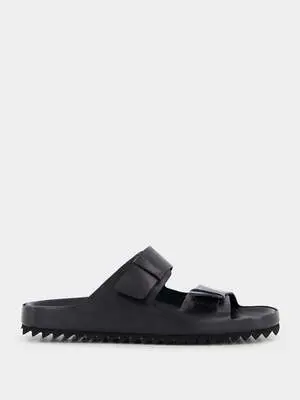 Officine Creative Agorà Leather Slides - Black