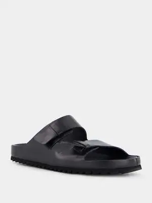 Officine Creative Agorà Leather Slides - Black