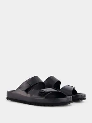 Officine Creative Agorà Leather Slides - Black