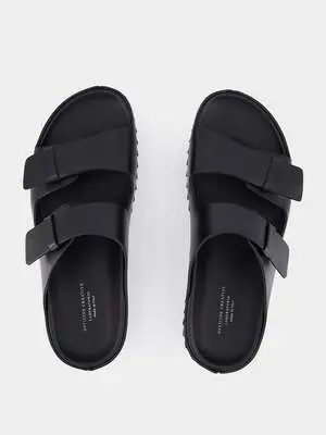 Officine Creative Agorà Leather Slides - Black
