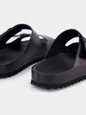 Officine Creative Agorà Leather Slides - Black