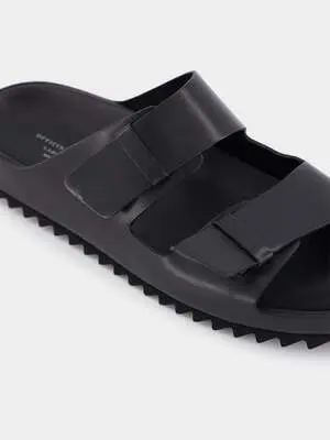 Officine Creative Agorà Leather Slides - Black